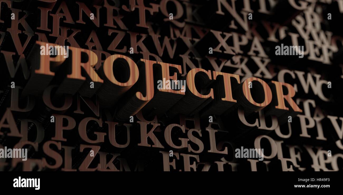 Projector - Wooden 3D rendered letters/message. Can be used for an ...