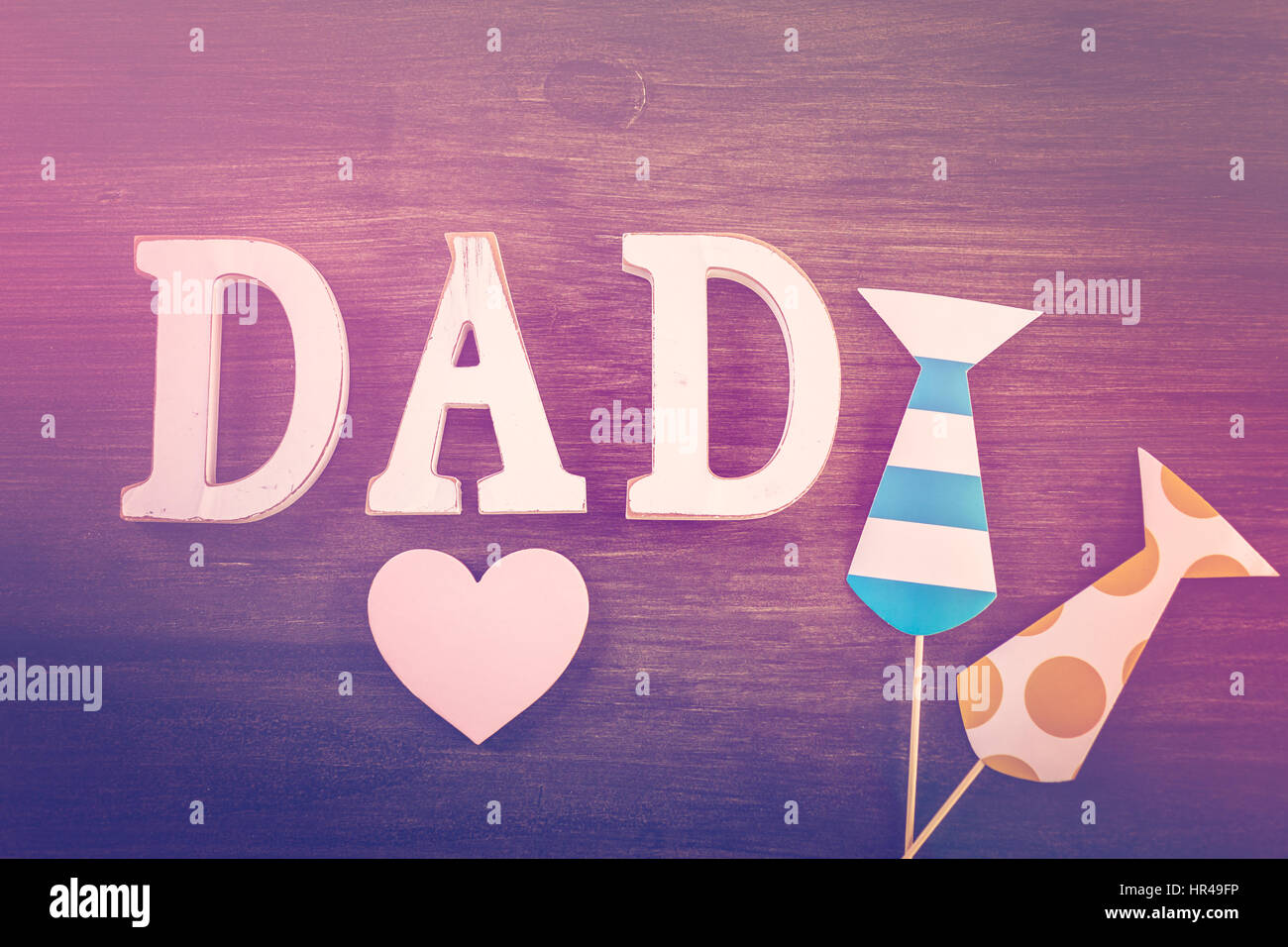 White letters DAD on a painted wood background Stock Photo - Alamy