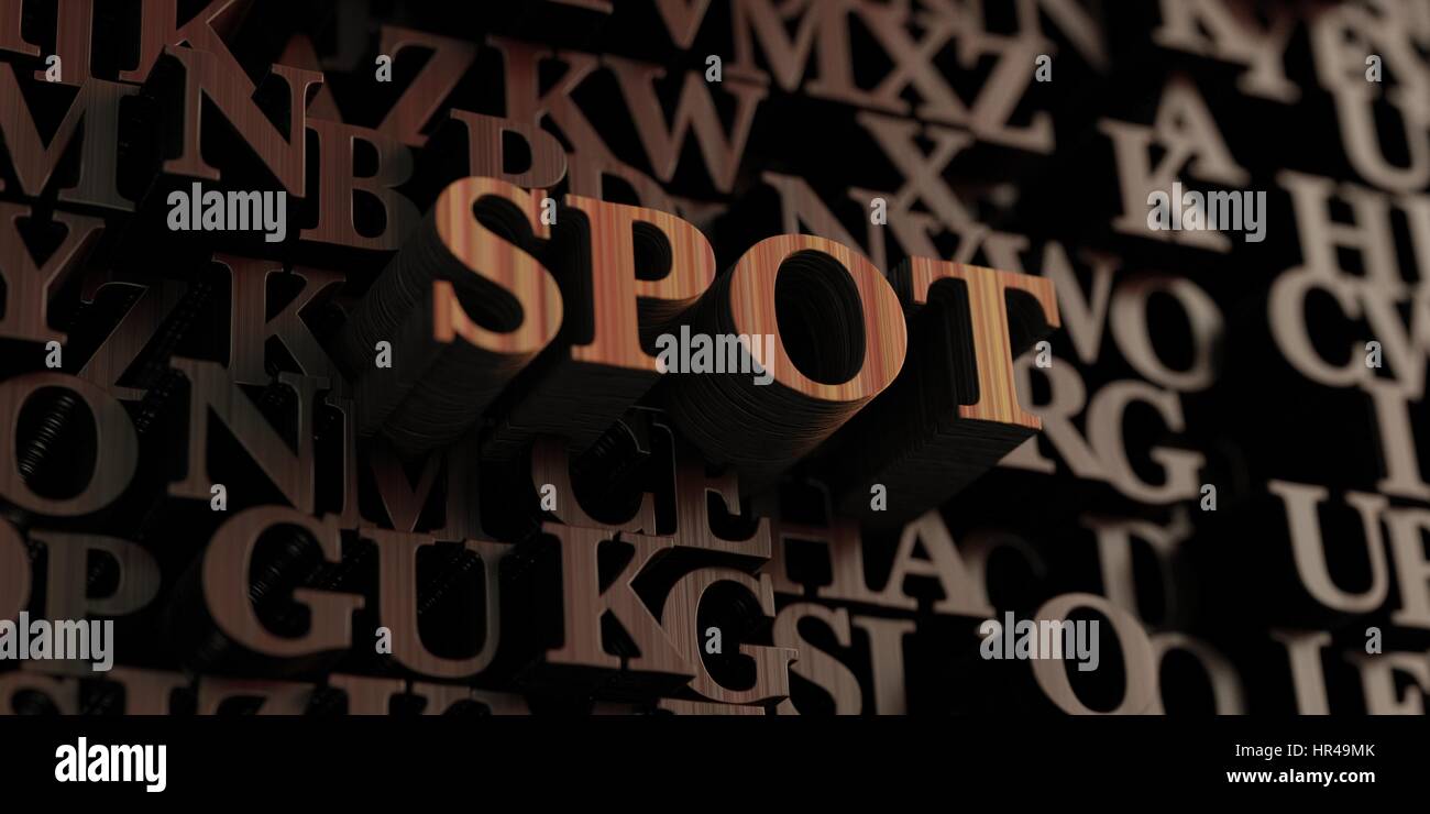 Spot - Wooden 3D rendered letters/message. Can be used for an online ...