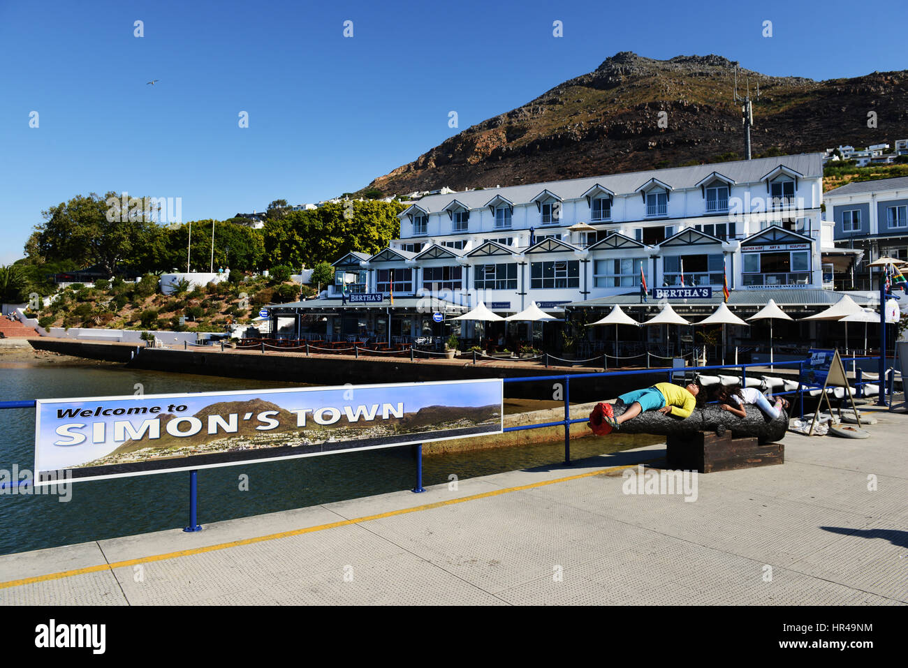 The waterfront area of Simon's town in the western cape, South Africa ...