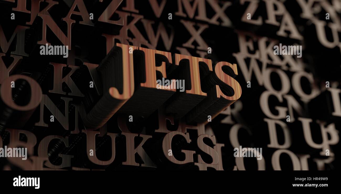 Jets - Wooden 3D rendered letters/message. Can be used for an online ...