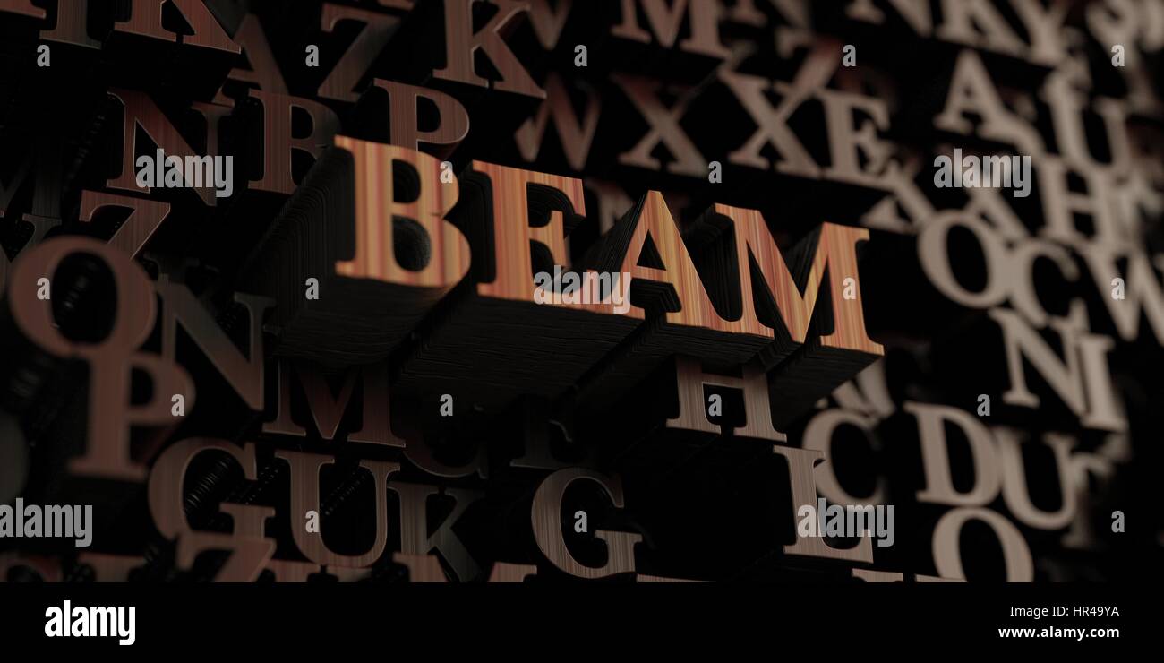 Beam - Wooden 3D rendered letters/message. Can be used for an online ...