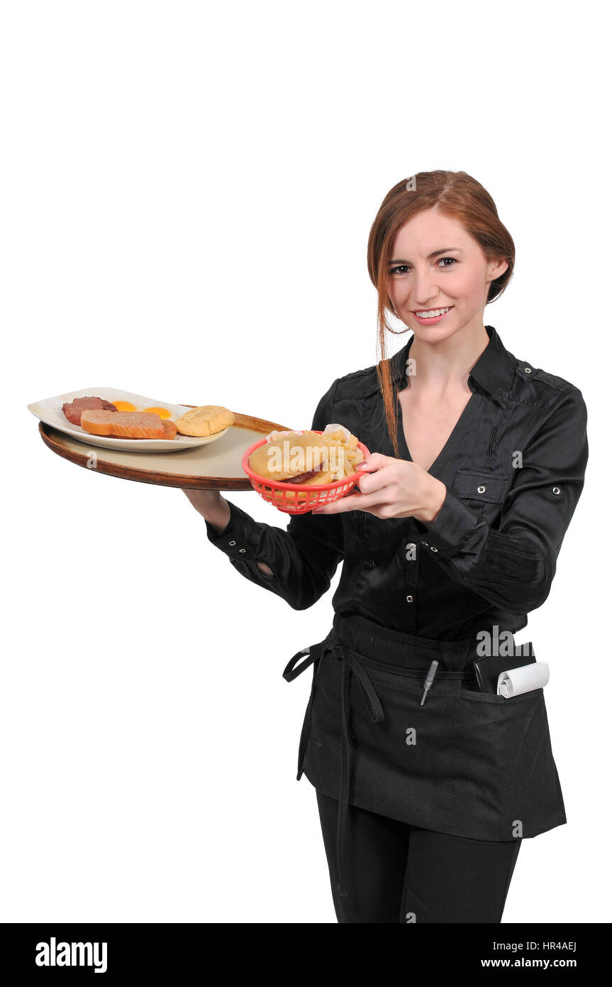 Waitress staff service cafe cafeteria Cut Out Stock Images & Pictures ...