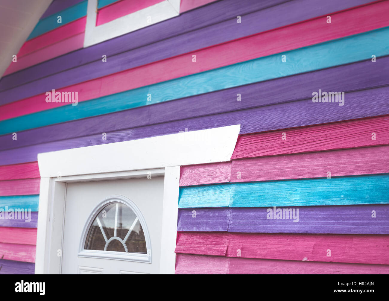 Multi coloured building exterior Stock Photo - Alamy