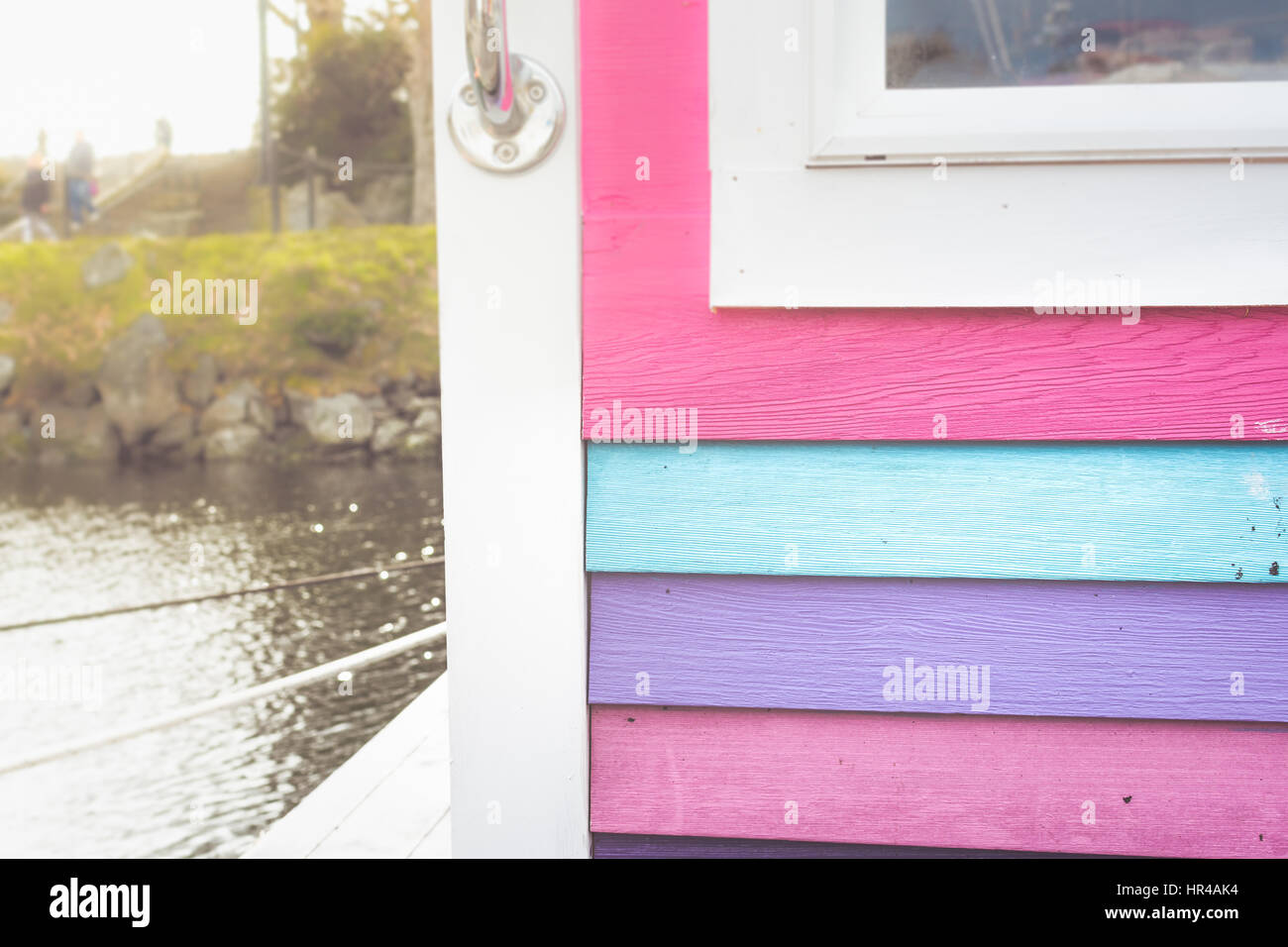 Multi coloured building exterior Stock Photo - Alamy