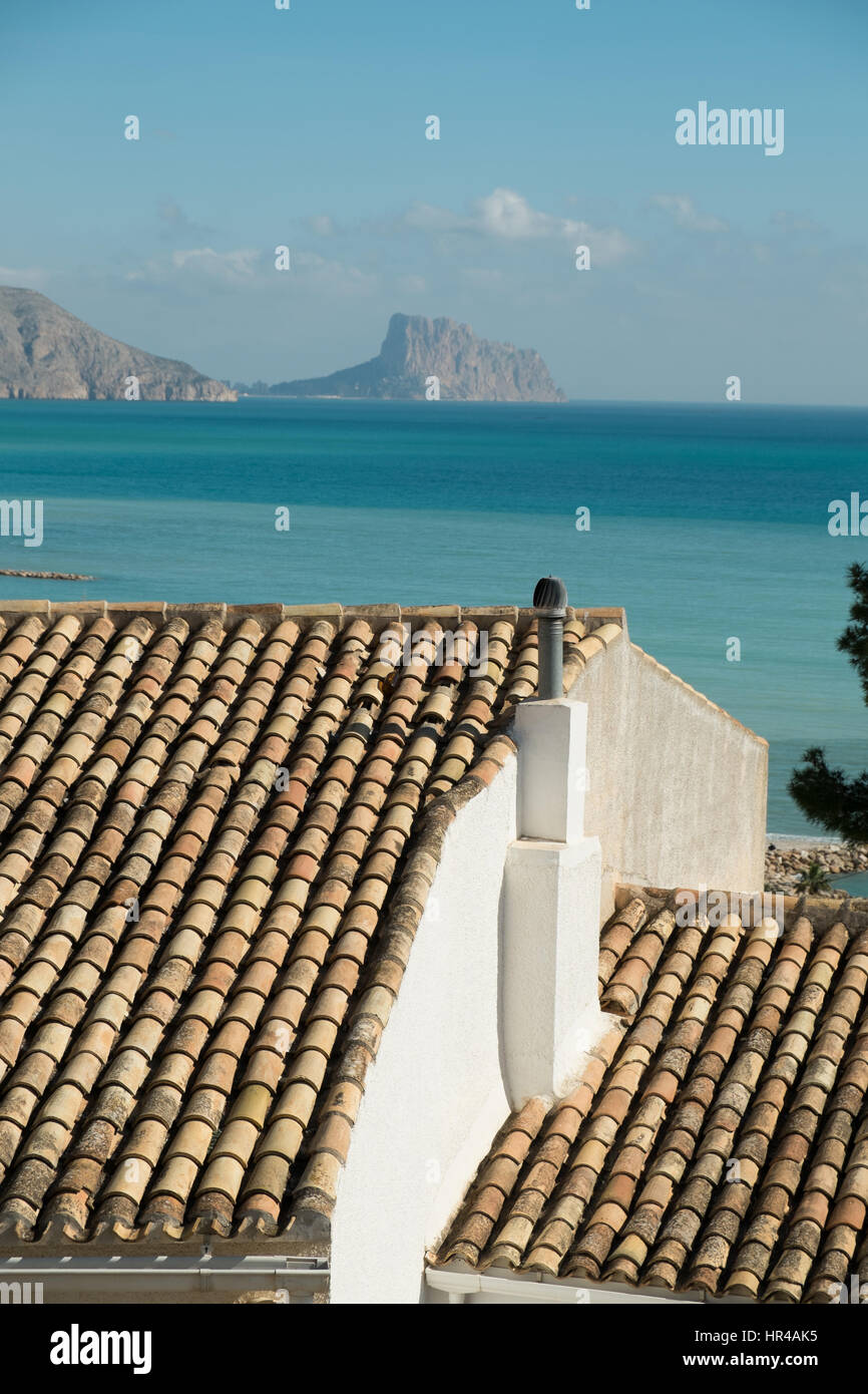 Altea old town, a popular Mediterranean resort on Costa Blanca, Spain ...