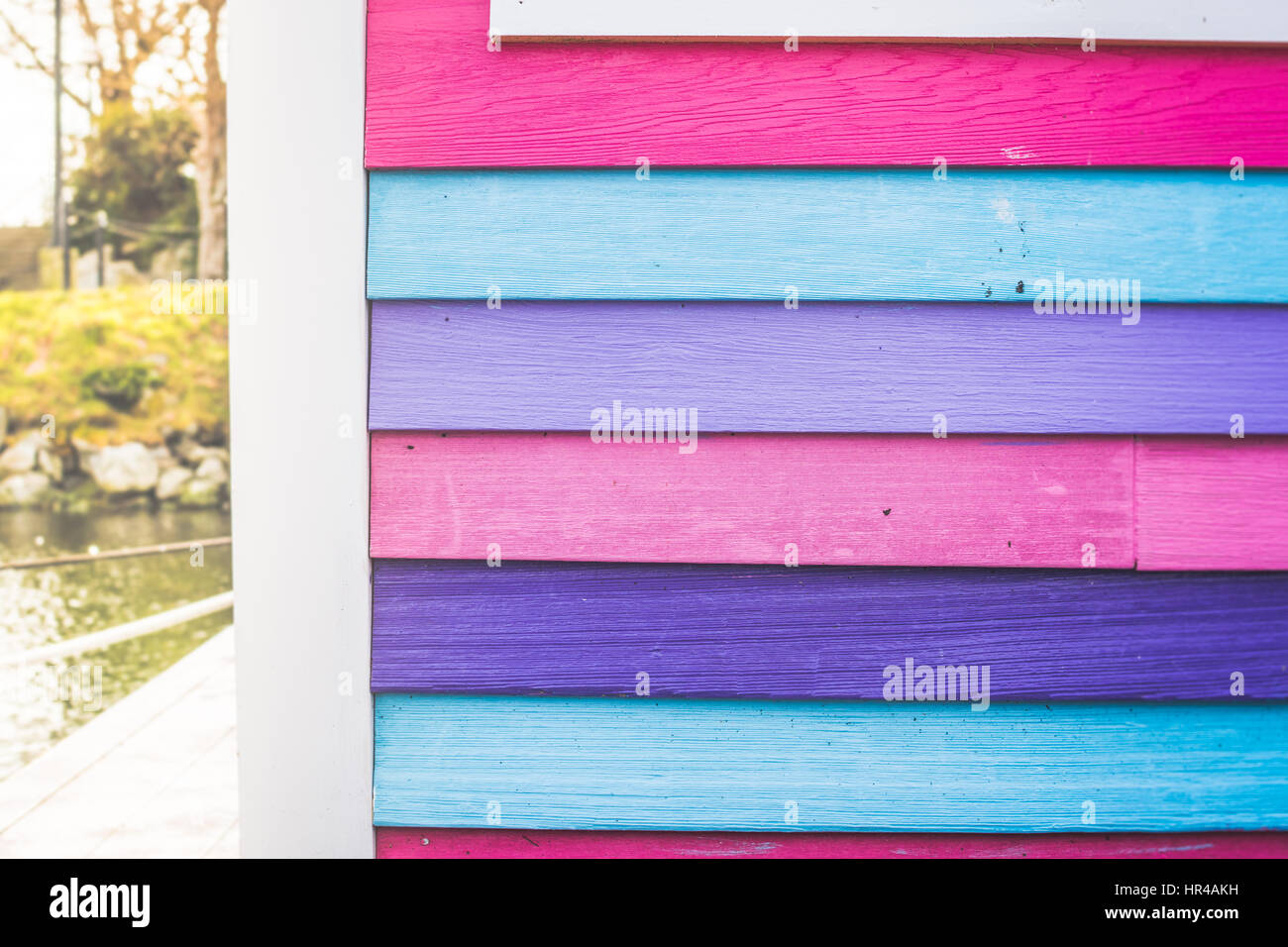 Multi coloured building exterior Stock Photo - Alamy
