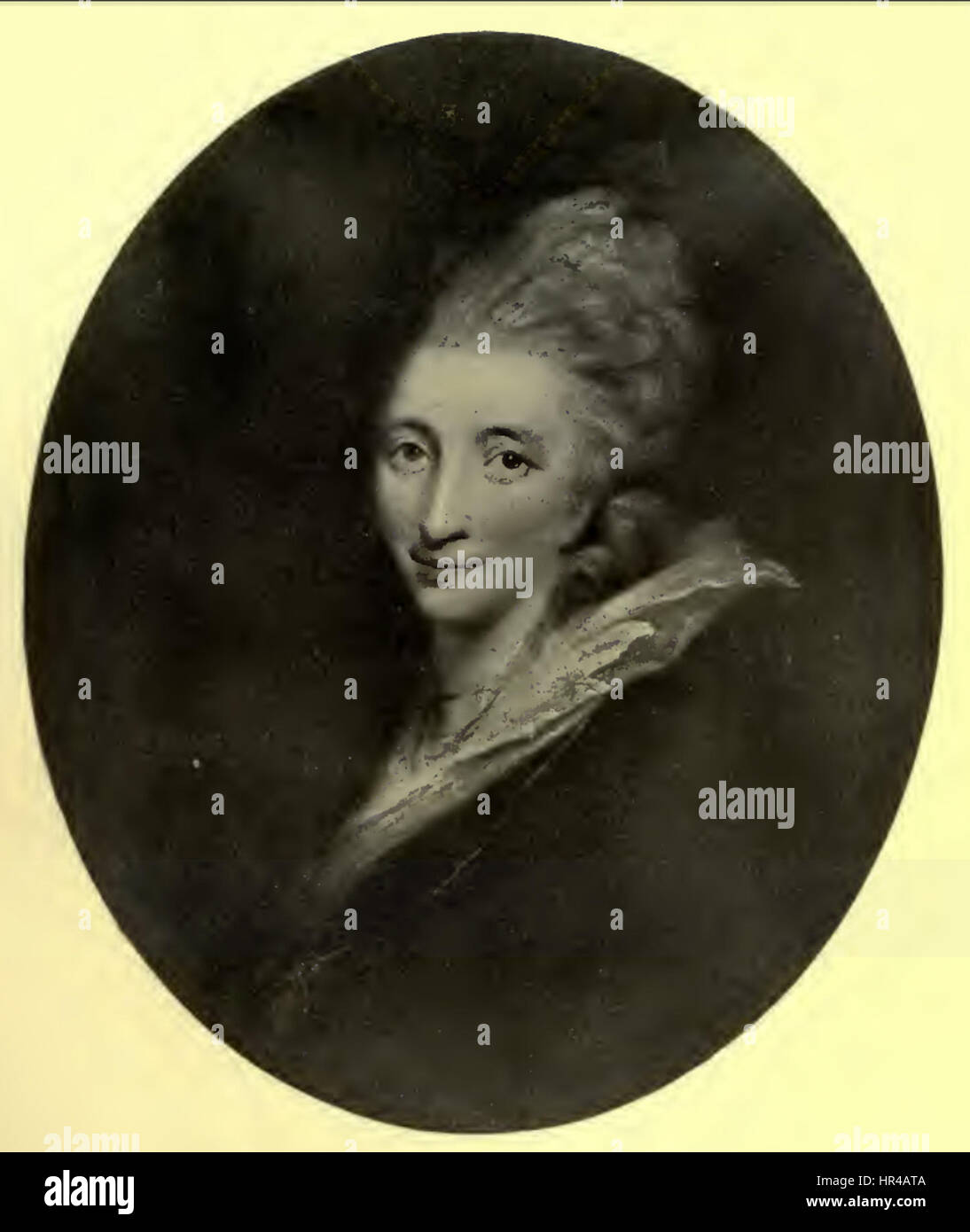 The portrait of Mrs. Thrale at the age of 40, painted by Sir Joshua ...