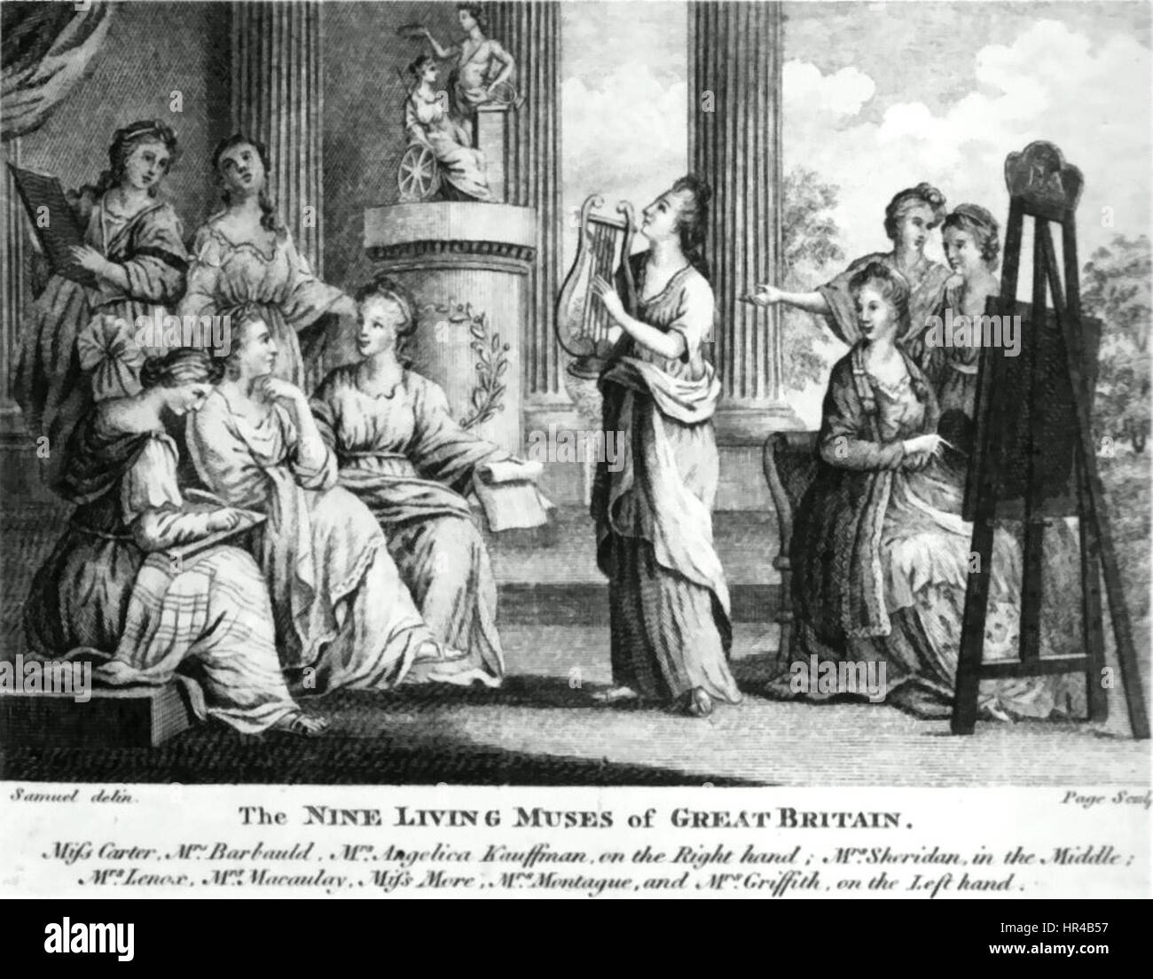 The 'Nine Living Muses of Great Britain' is a painting that portrays ...