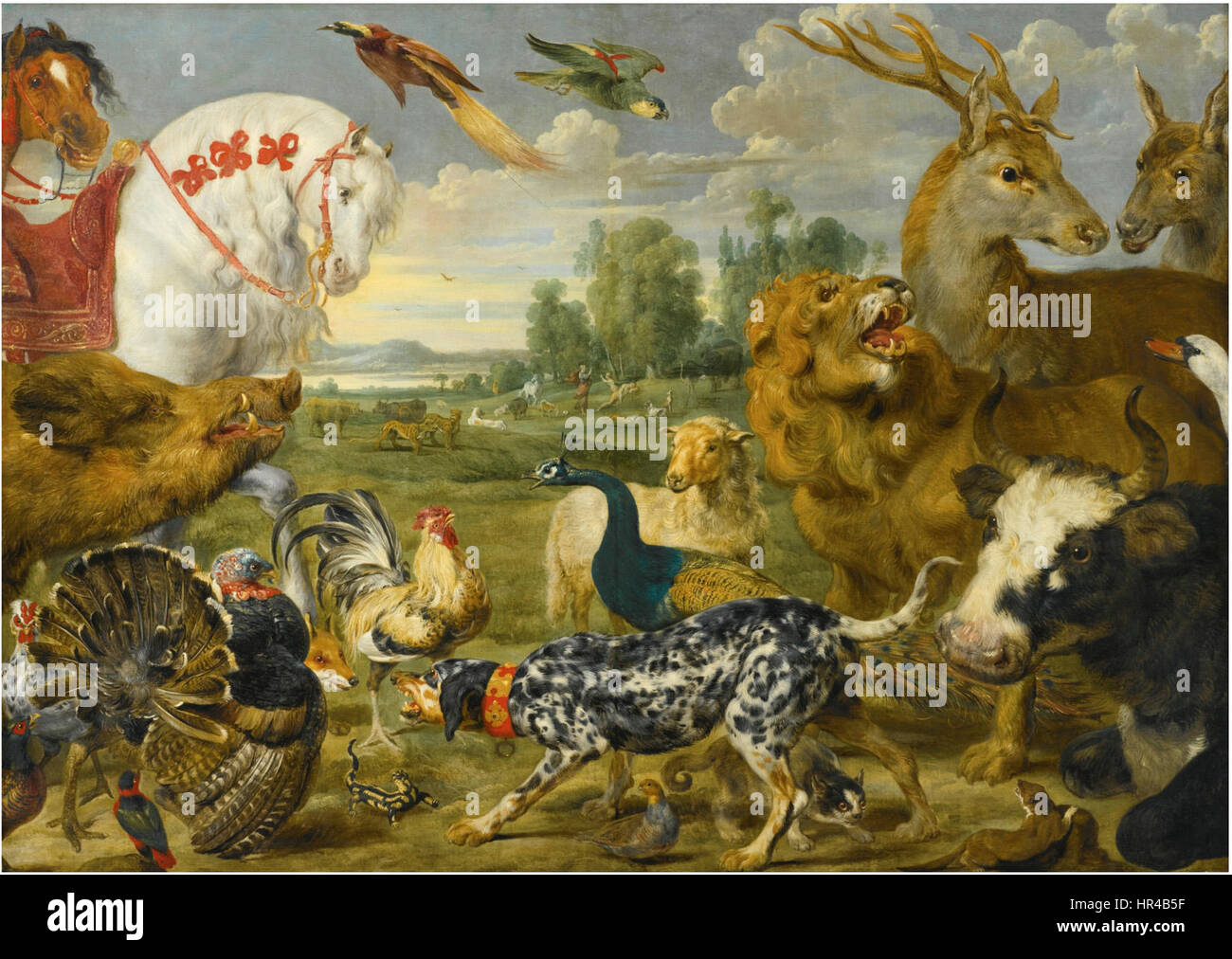 Garden of Eden by Paul de Vos and Jan Wildens presents a lush, vibrant ...