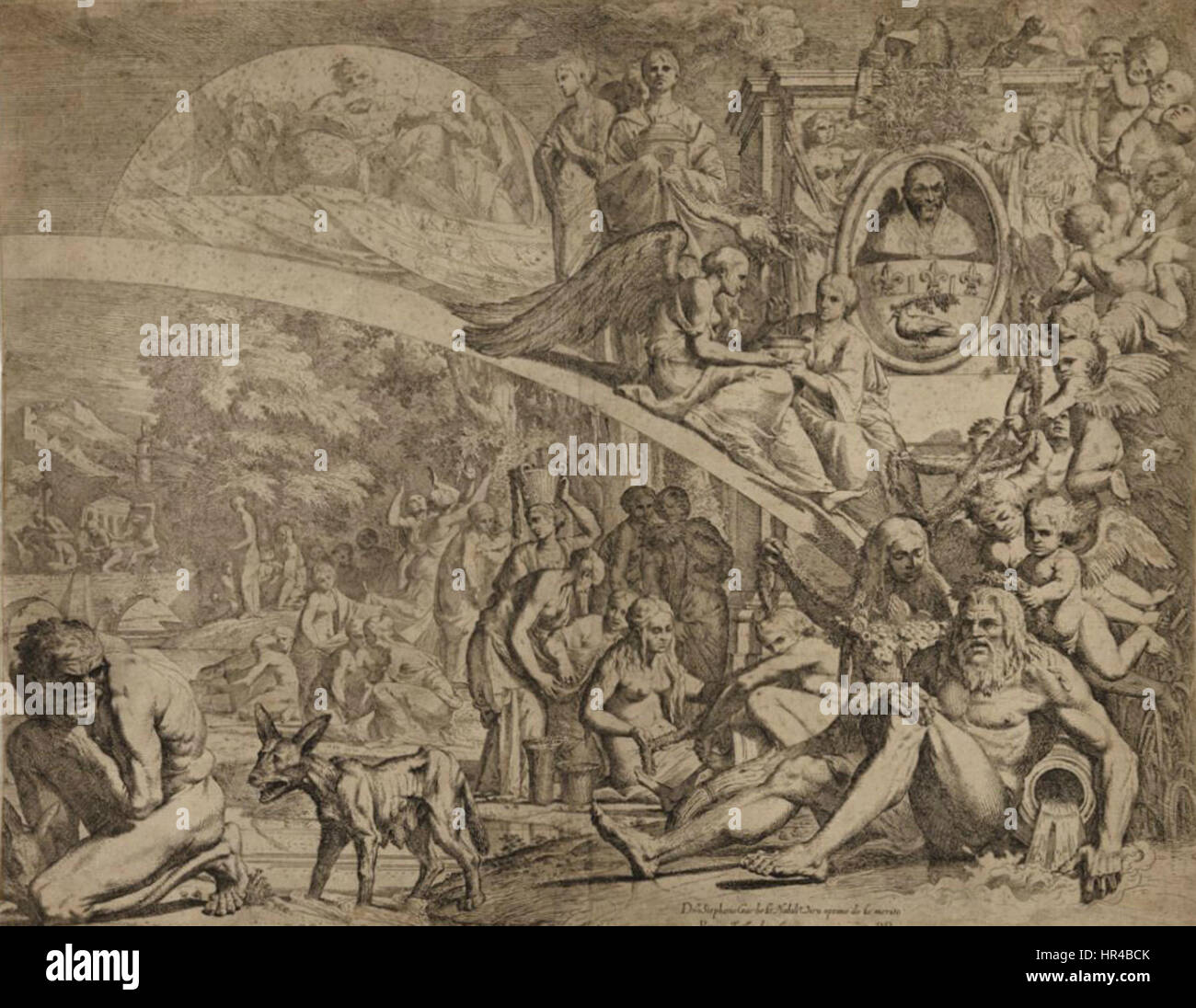 Pietro Testa Innocentius X au allegooria Stock Photo - Alamy