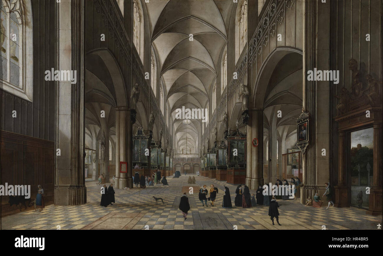 Pieter Neefs the Elder’s 'Interior of a Flemish Church or the Mass ...