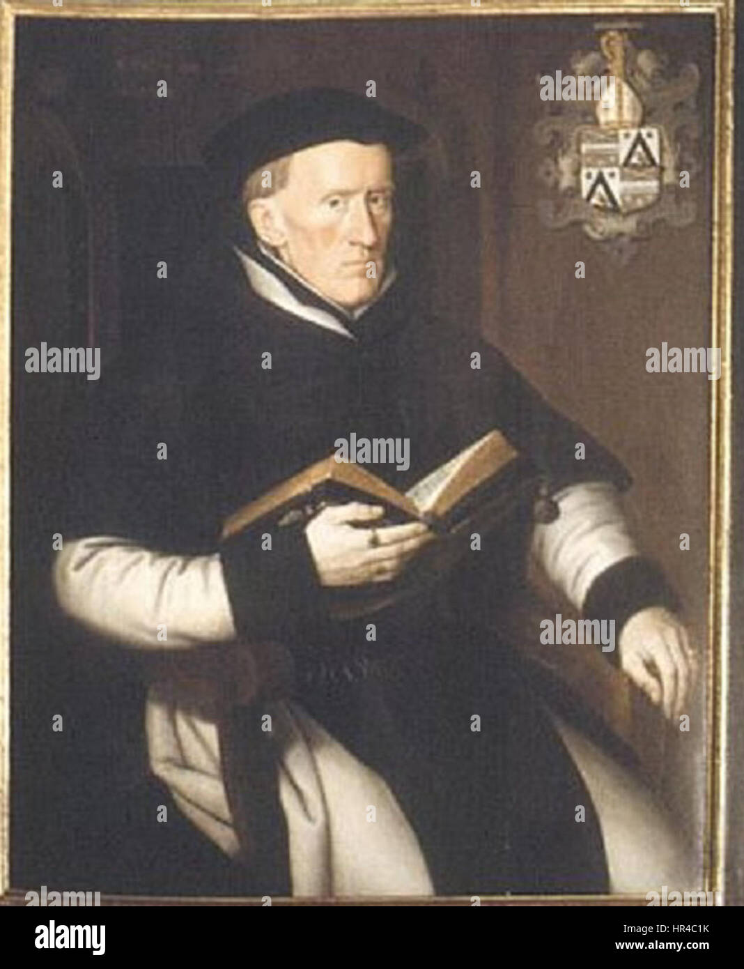 Portrait of Robrecht Holman - abbot of Abbey Ten Duinen 1571 Stock ...