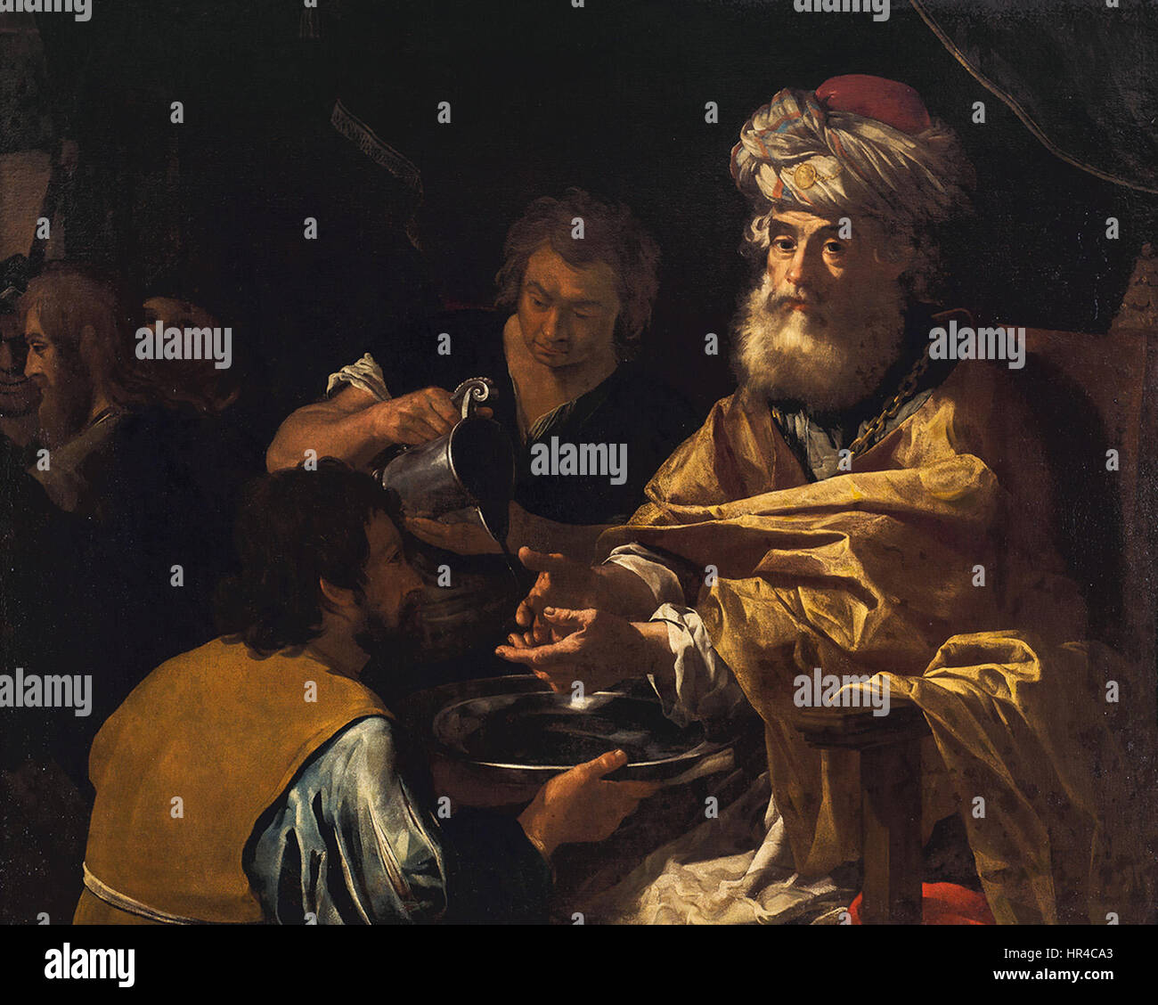 Ponzio Pilato si lava le mani Stock Photo - Alamy