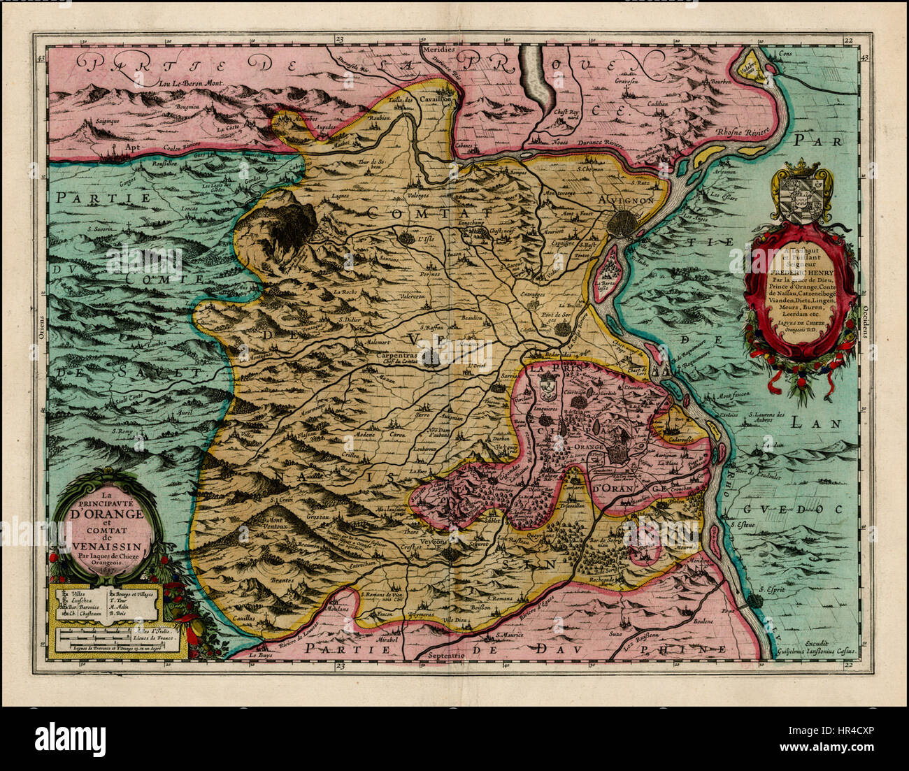Orange Principality Map Stock Photo - Alamy