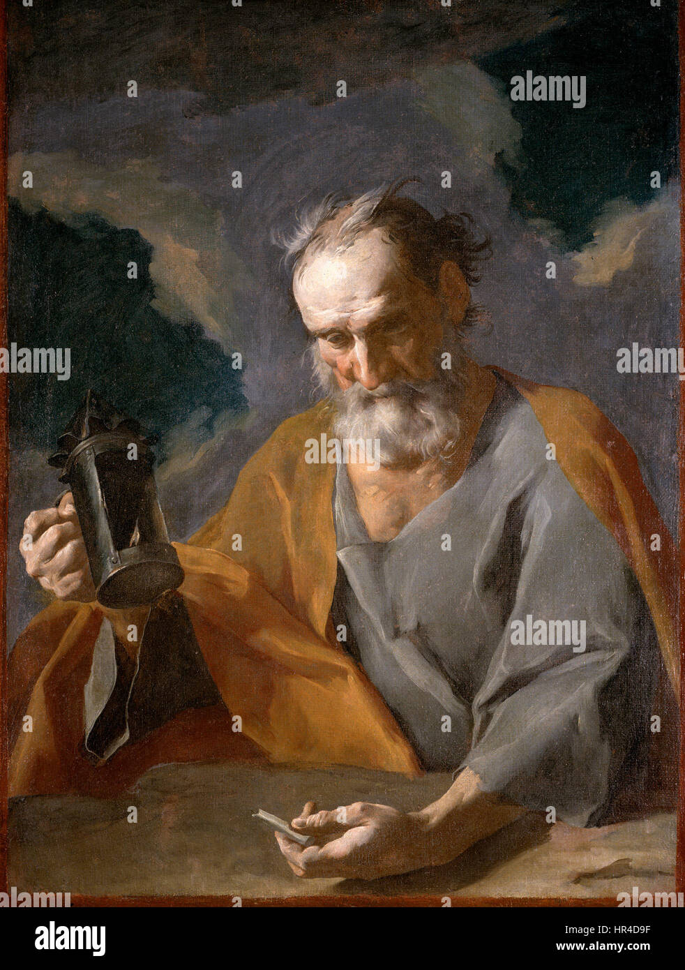 This artwork by Petrini, titled ‘Diogenes in Prado,’ depicts the famous ...