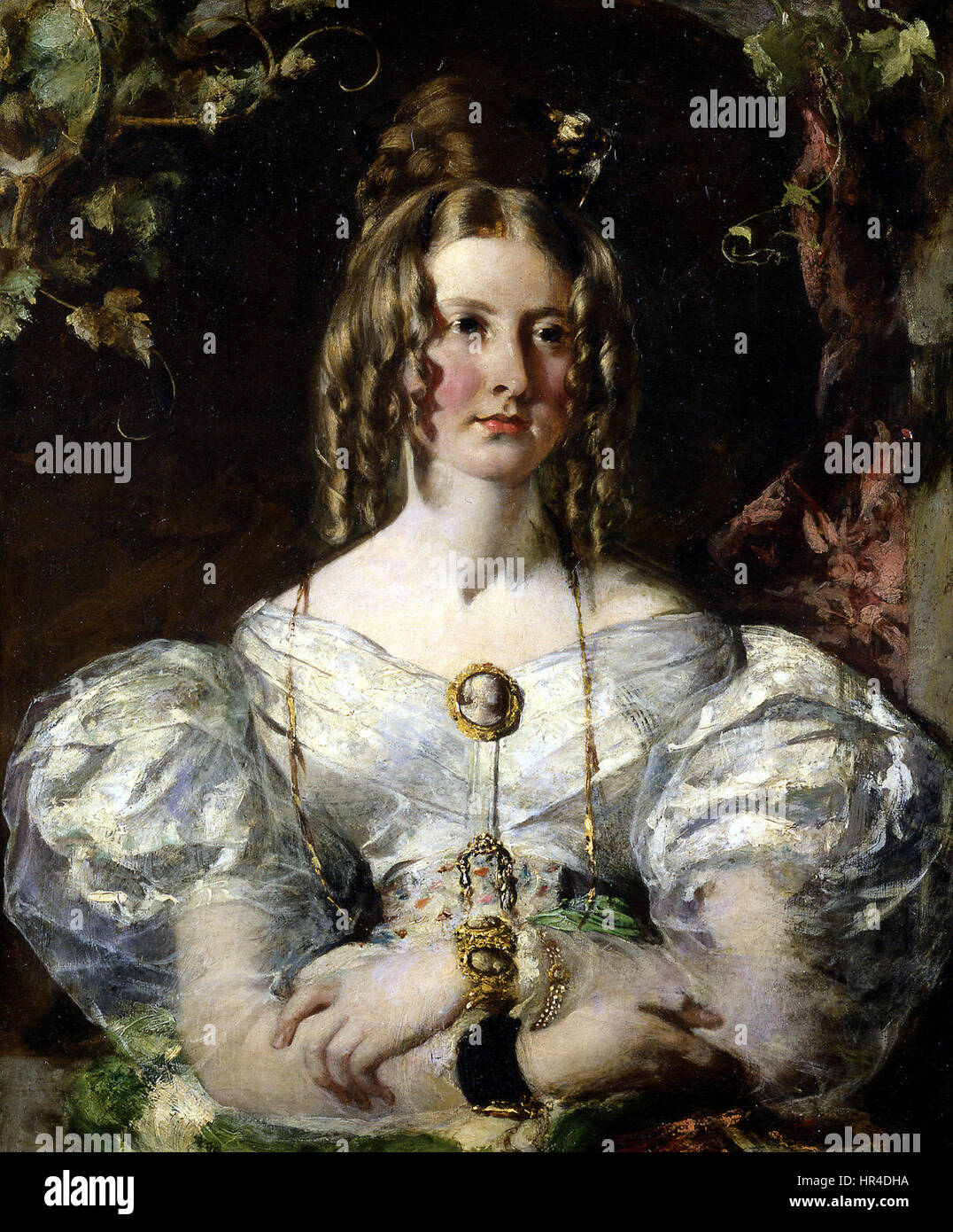 Portrait of Miss Elizabeth Potts by William Etty YORAG 1311 Stock Photo ...