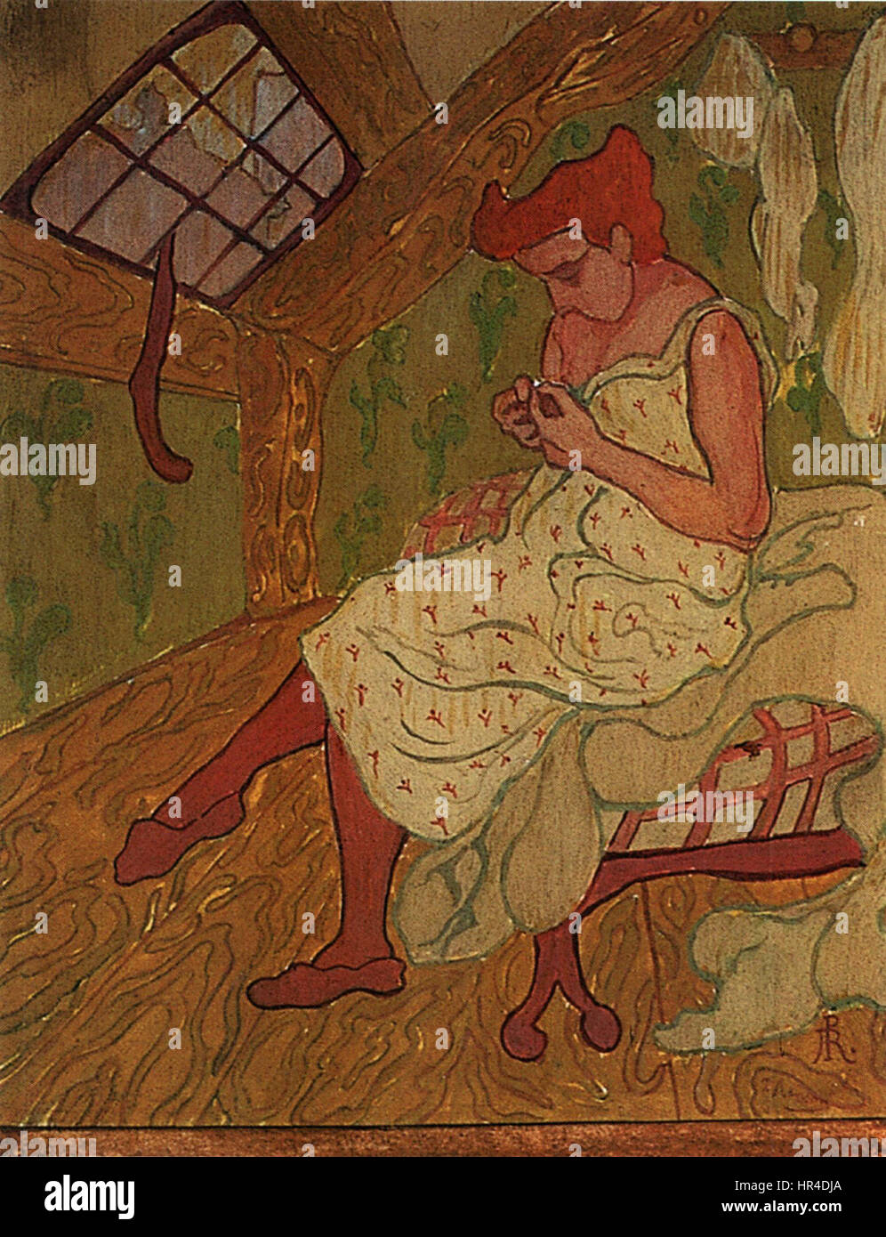 Paul Ranson Sitting Woman c. 1898 Stock Photo - Alamy