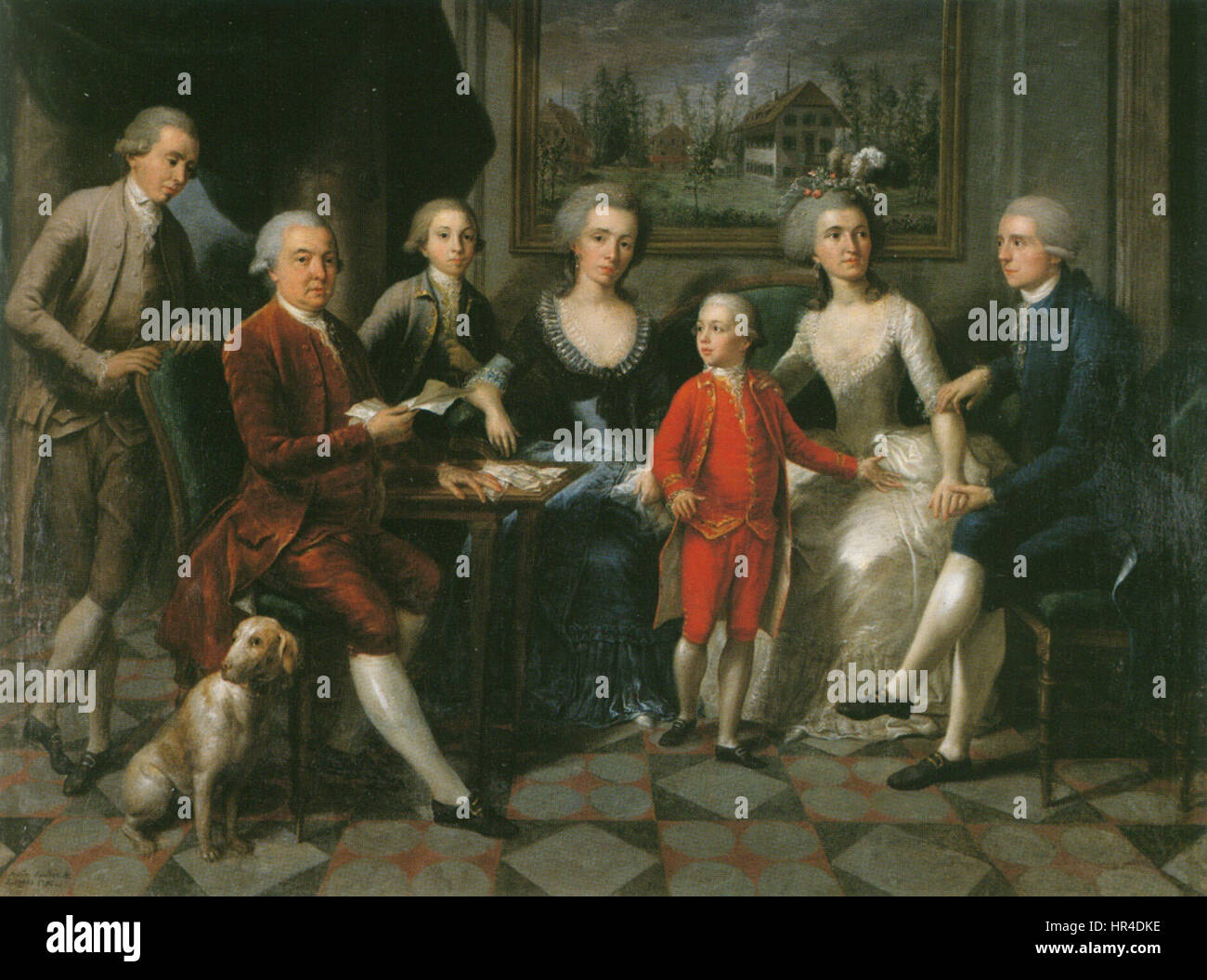 Portrait der Familie Gumer-Menz (1786) - Martin Knoller (1725-1804 ...