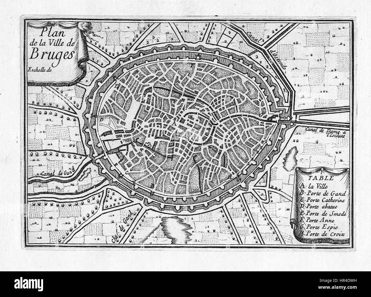 Map of bruges hi-res stock photography and images - Alamy