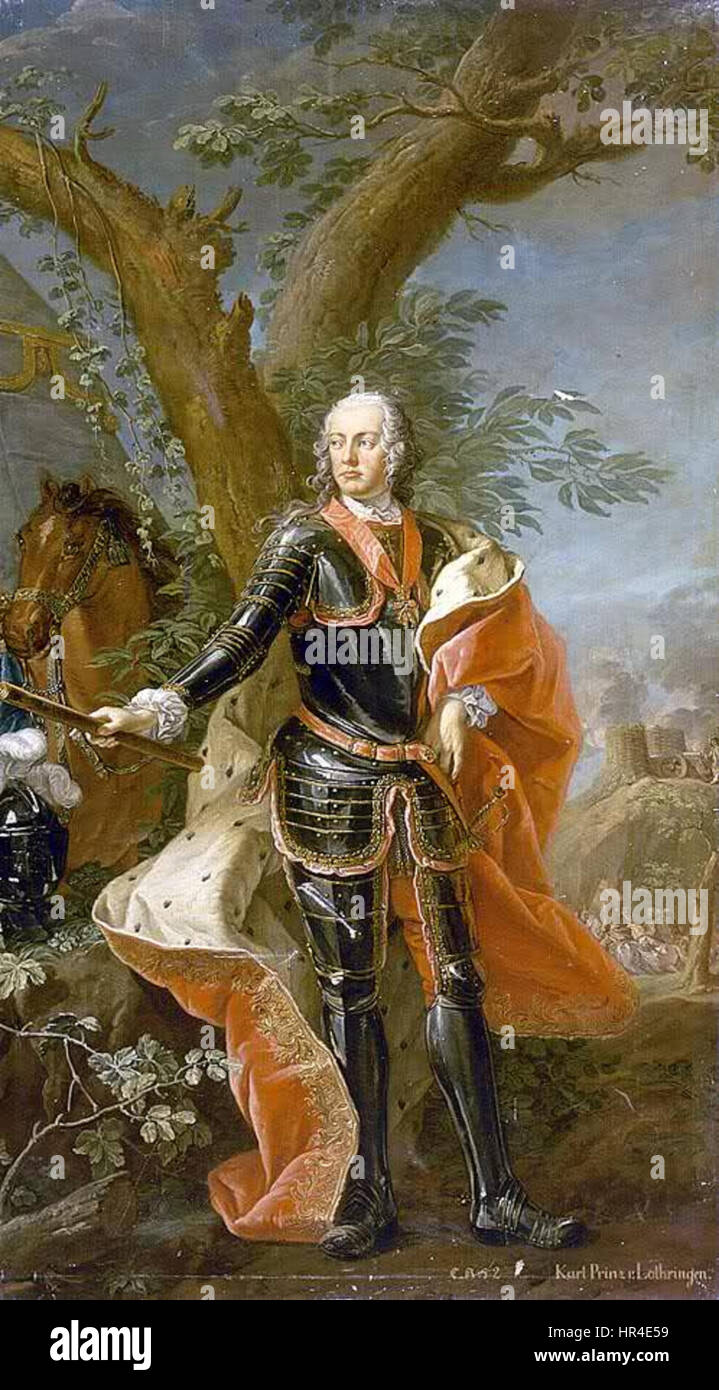 This portrait depicts Carlo Alessandro di Lorena, a noble figure from ...