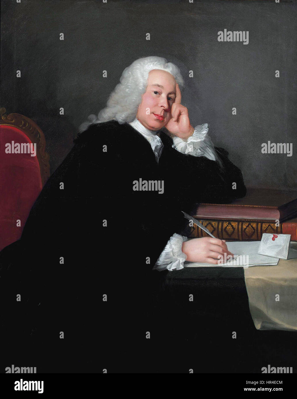 Nicholas Hardinge, (1699-1758), by circle of Allan Ramsay Stock Photo ...