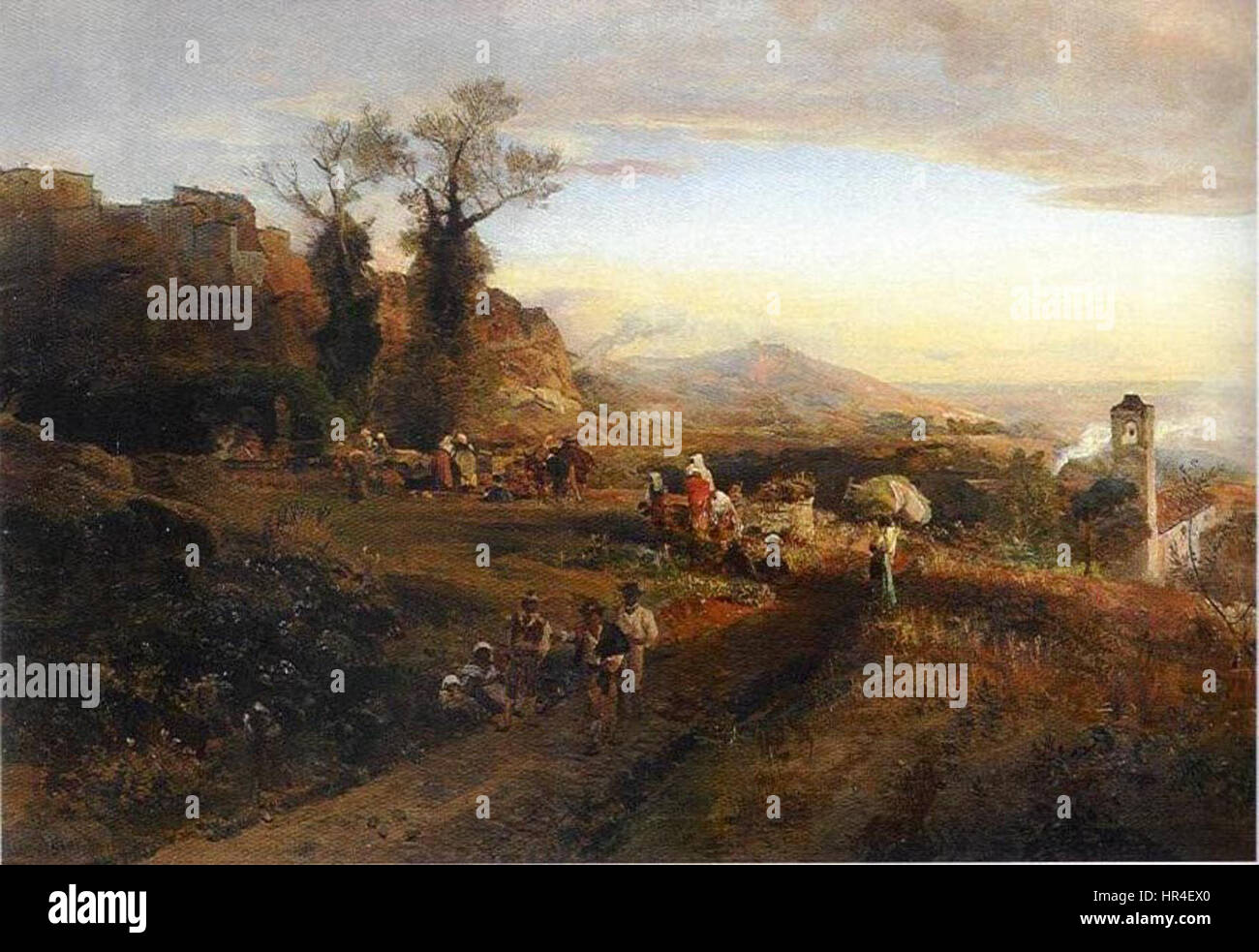 Oswald achenbach, montefiascone 02 Stock Photo - Alamy