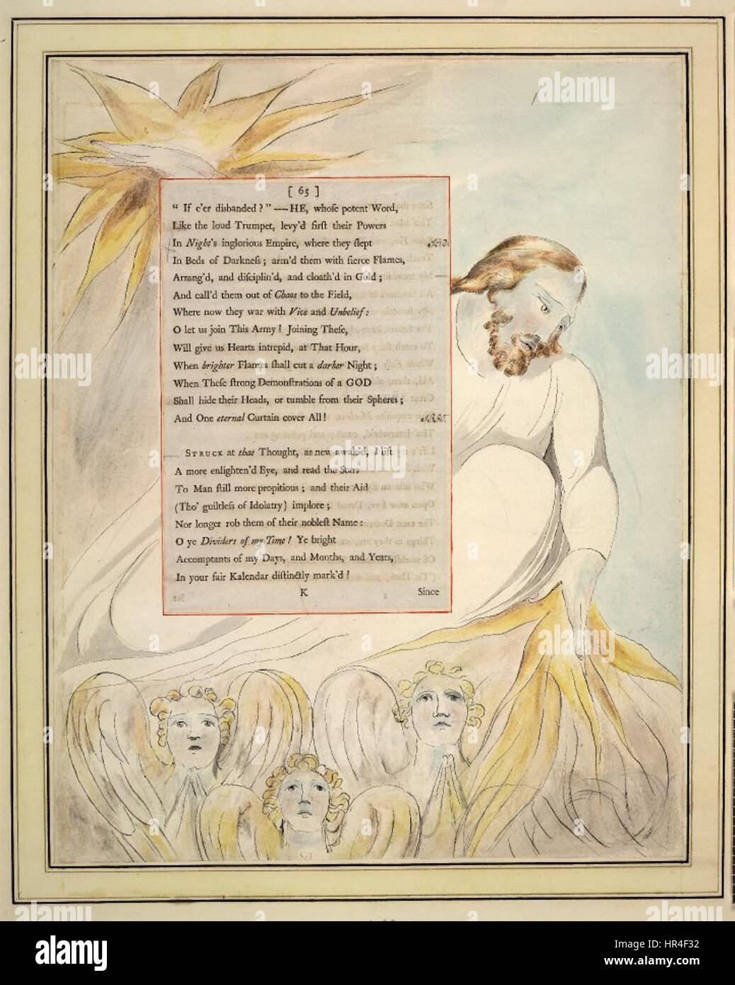 Night Thoughts Blake watercolor 65 Stock Photo - Alamy