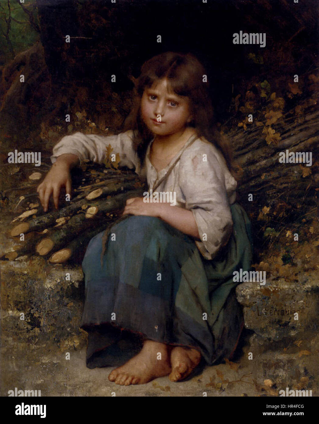 Perrault Leon Jean Bazile La Fille Du Bucheron Stock Photo - Alamy