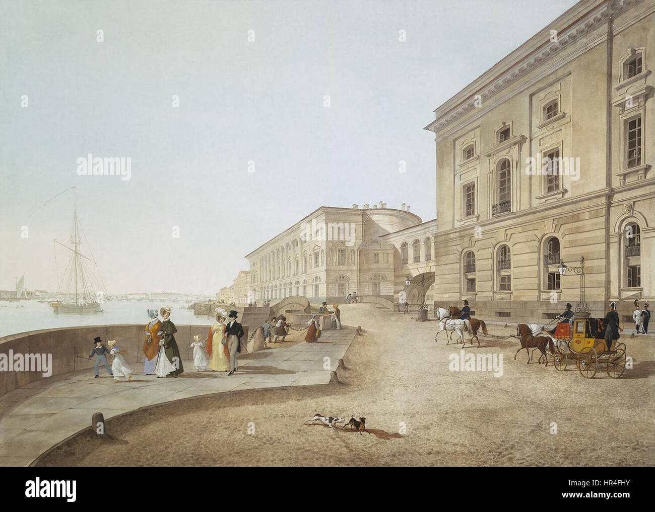 The Palace Embankment near the Hermitage Theatre in St. Petersburg was ...
