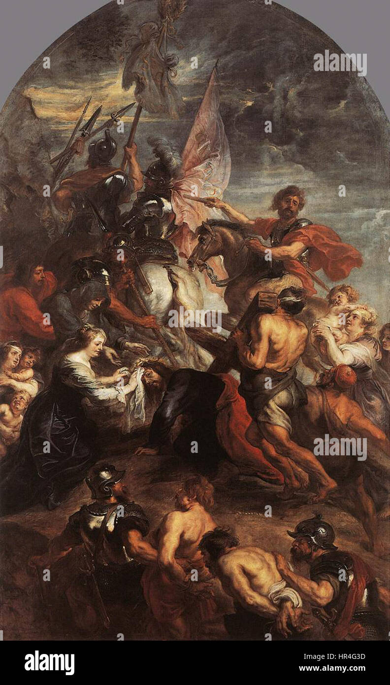 'The Road to Calvary' by Peter Paul Rubens is a monumental Baroque ...