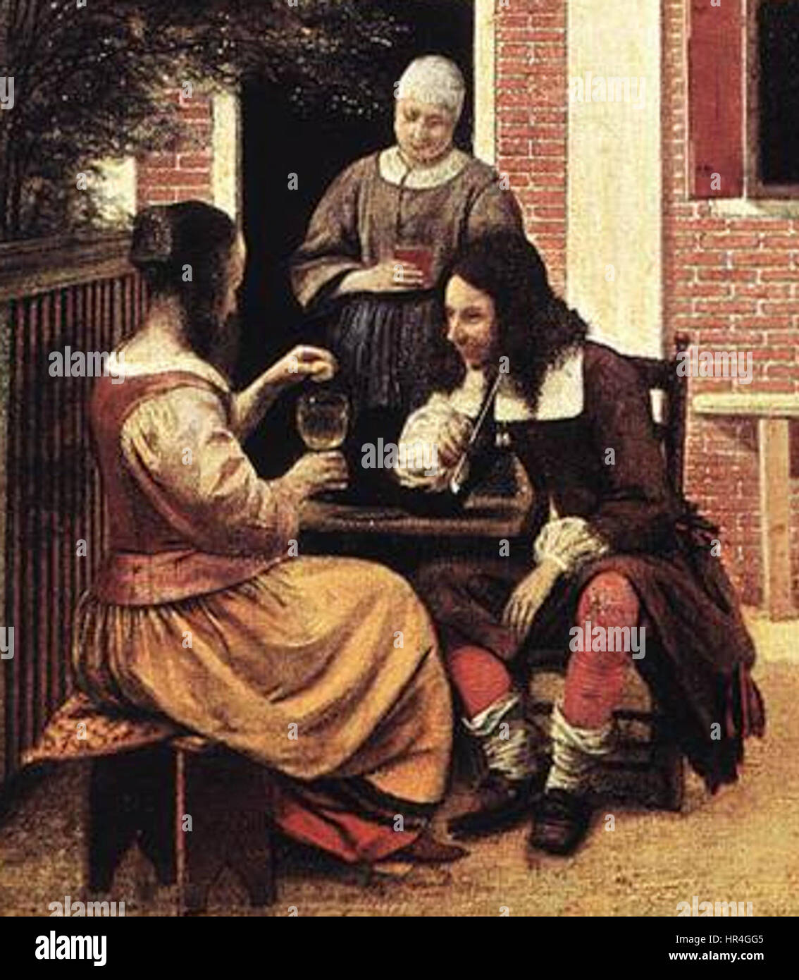 Pieter de Hooch Village House detail 1665 wga Stock Photo - Alamy