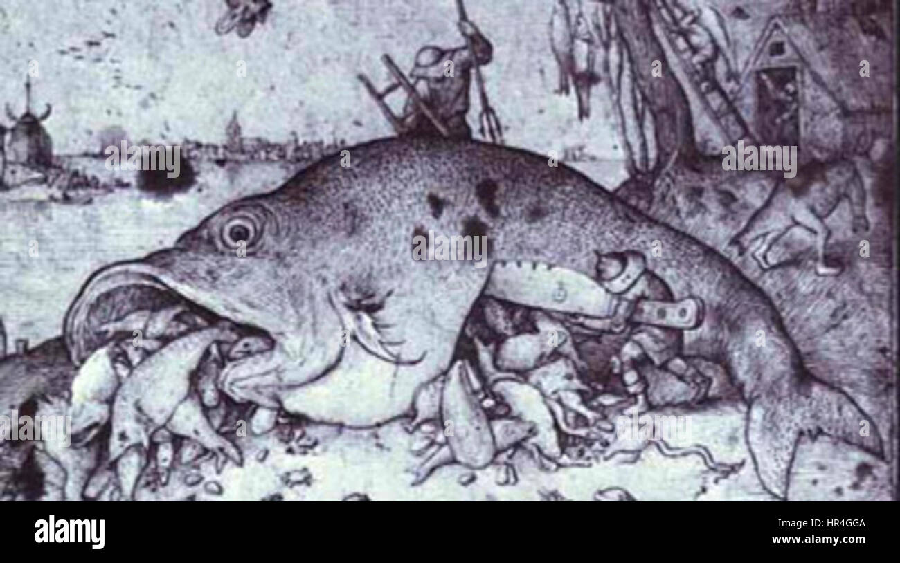 Pieter Bruegel the Elder. Big Fish Eat Little Fish. 1556 Stock Photo - Alamy