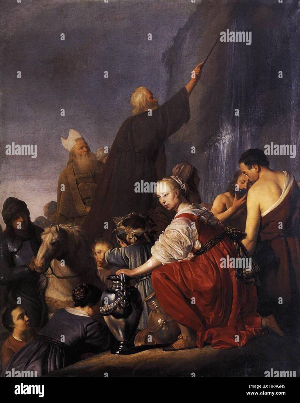 Moses striking the rock hi-res stock photography and images - Alamy