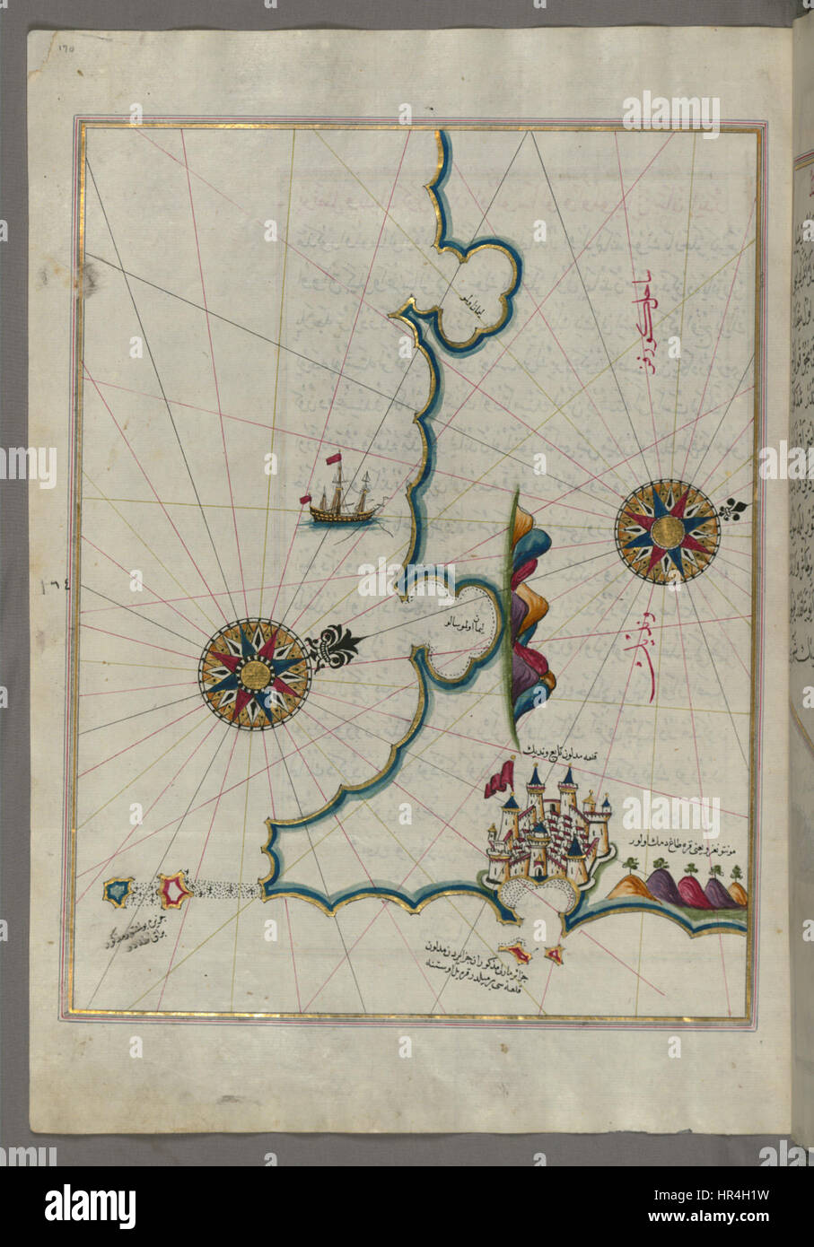 Piri Reis' map, created in the early 16th century, depicts the ...