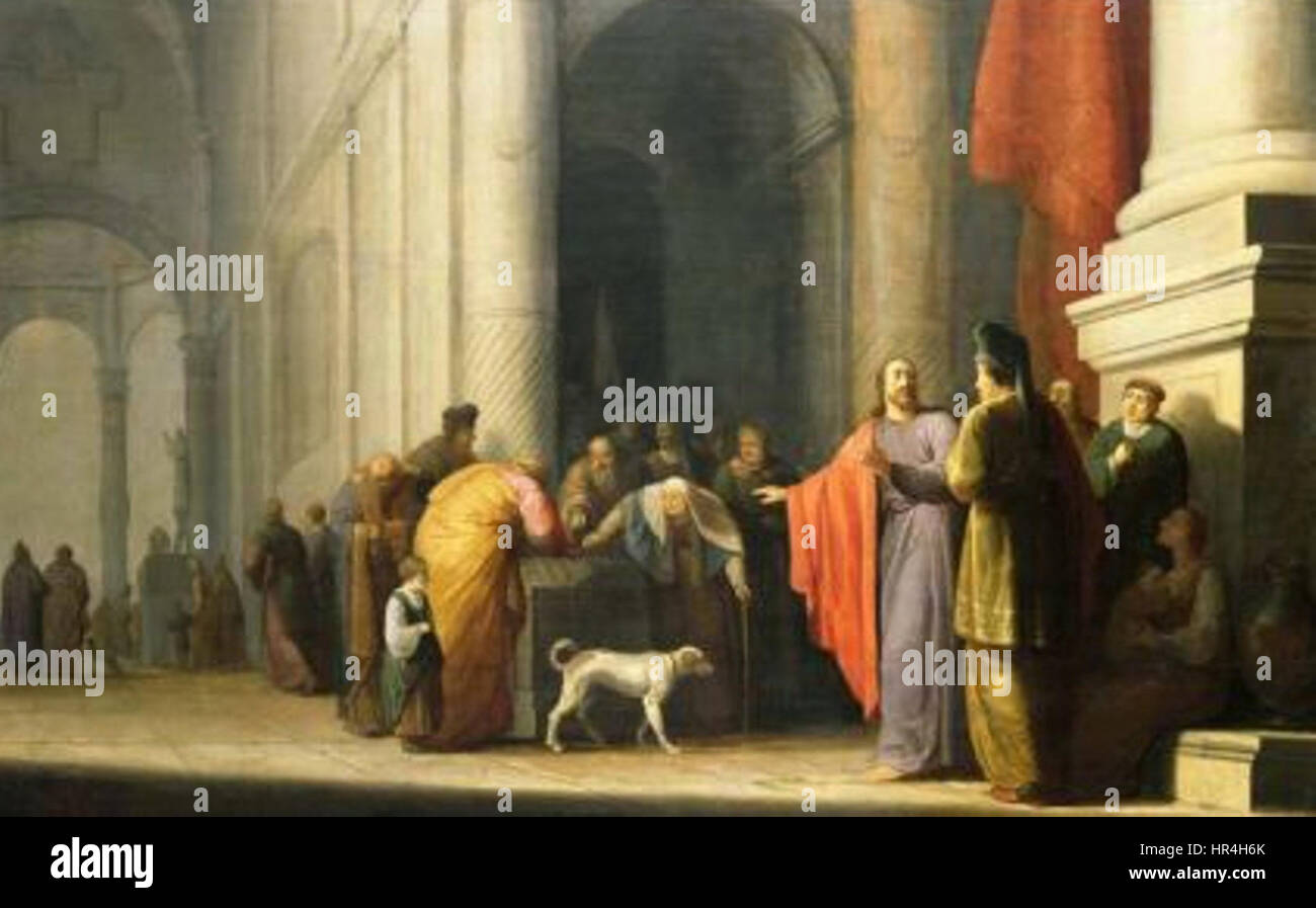 Paulus Lesire - The pennies of the poor widow Stock Photo - Alamy