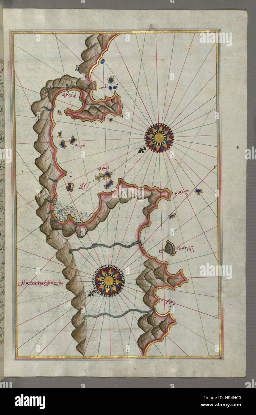 Piri Reis’ map from the 16th century shows unidentified islands off the ...