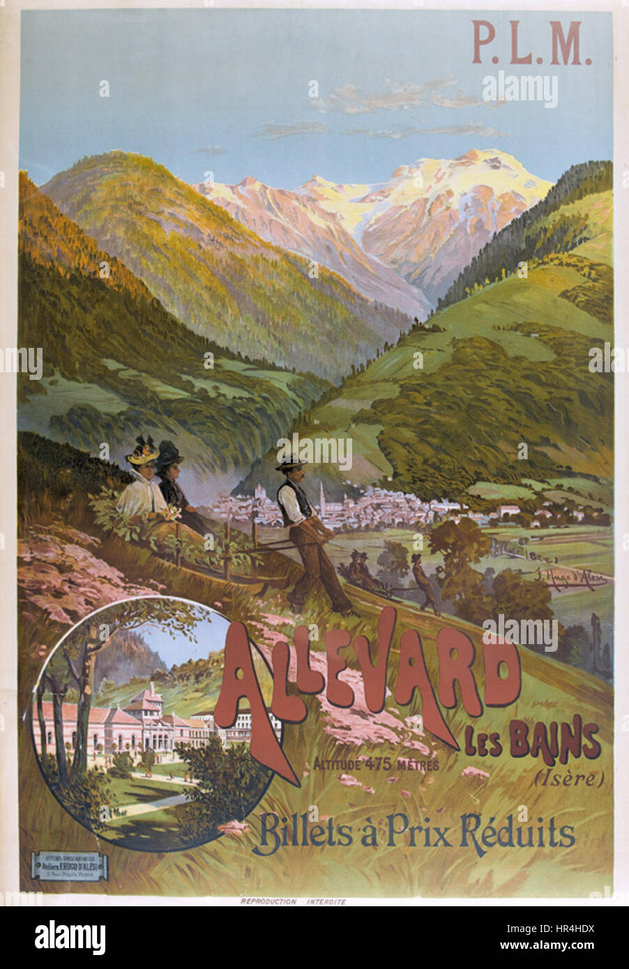 Vintage travel poster highlighting hi-res stock photography and images ...