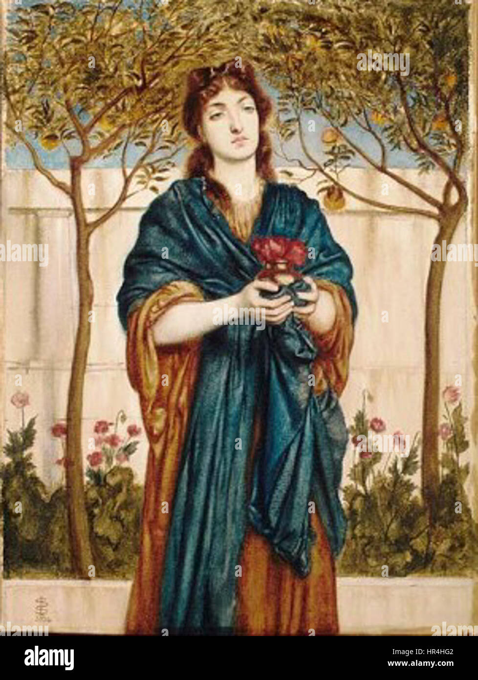 'Priestess Offering Poppies' by Simeon Solomon portrays a female figure ...