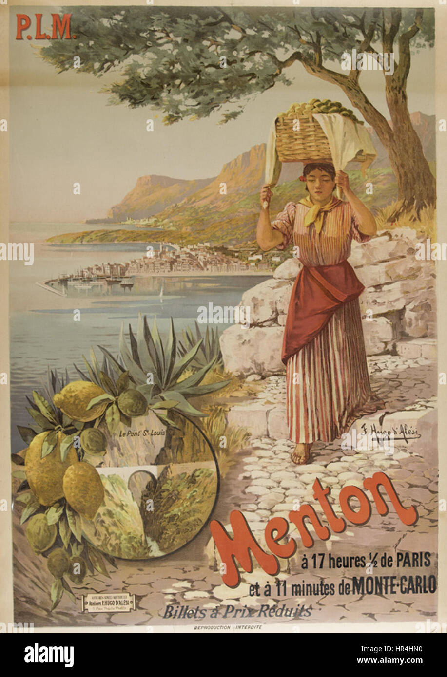 Menton poster hi-res stock photography and images - Alamy