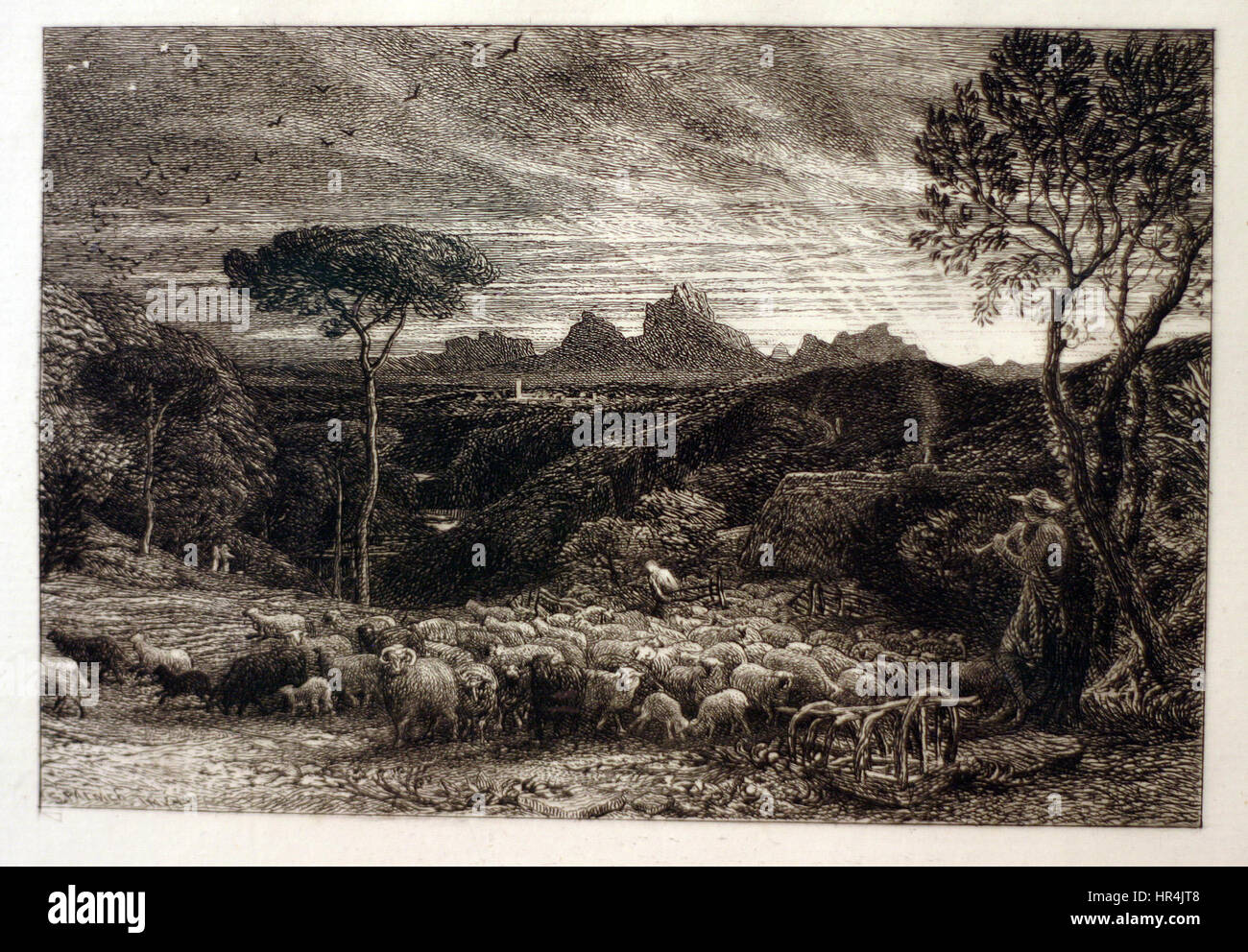 'Opening the Fold' by Palmer, created in 1880, is a serene landscape ...