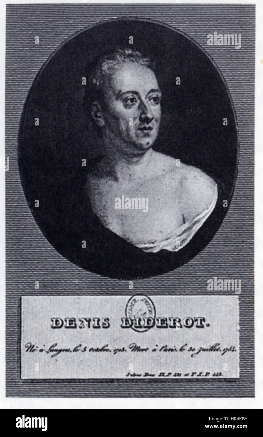 Portrait de Diderot Stock Photo - Alamy