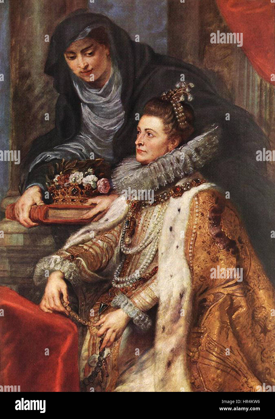 The right panel of Peter Paul Rubens’ 'Altarpiece of St Ildefonso' portrays a vivid religious ...