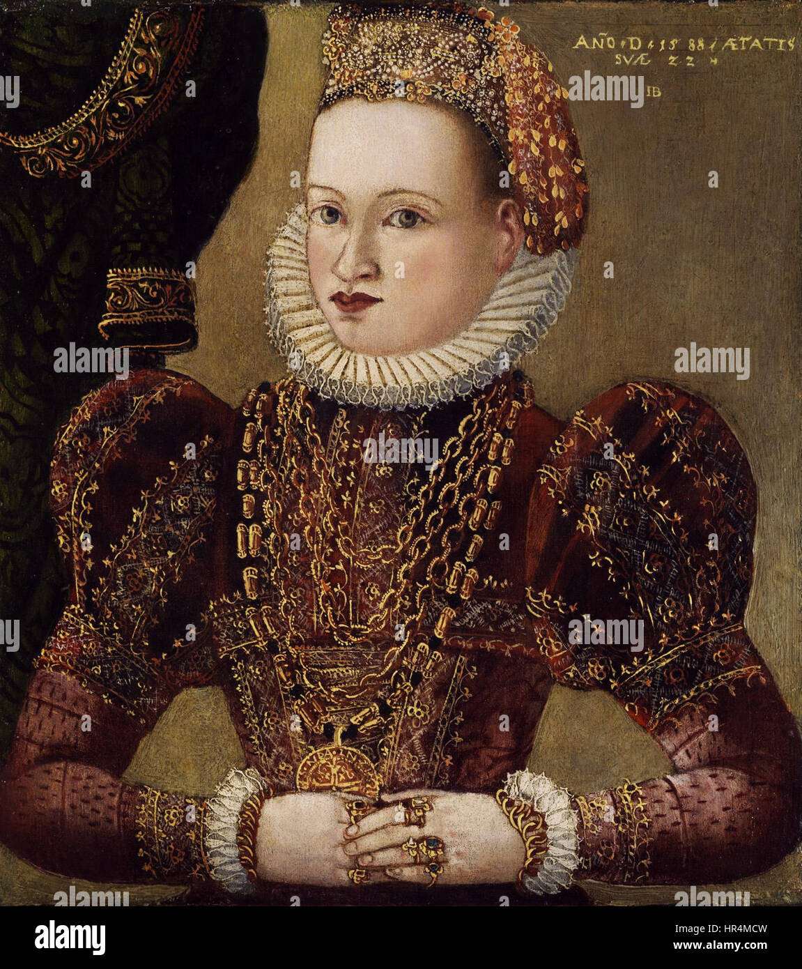 Portrait of a noblewoman (manner of Ludger tom Ring dJ) 2 Stock Photo ...