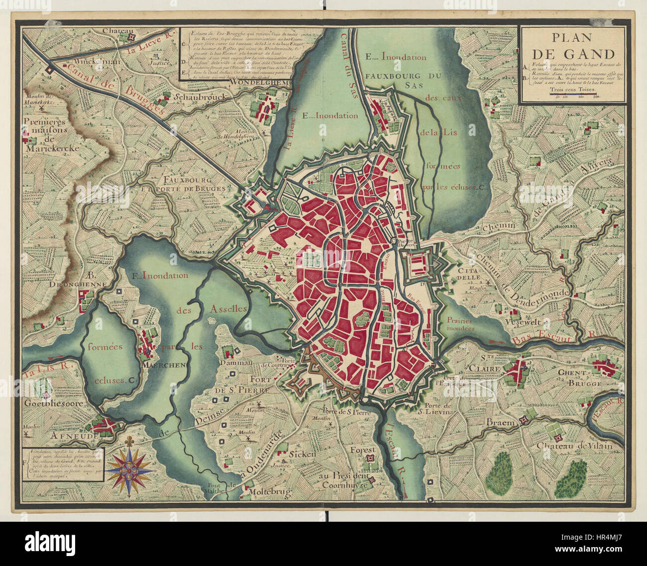 The 'Plan de Gand, 1678' is a historical map depicting the layout of ...