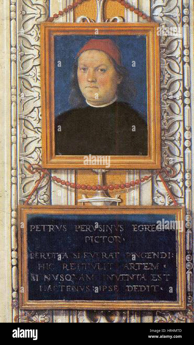 This self-portrait by Pietro Perugino, a key figure in the Italian ...