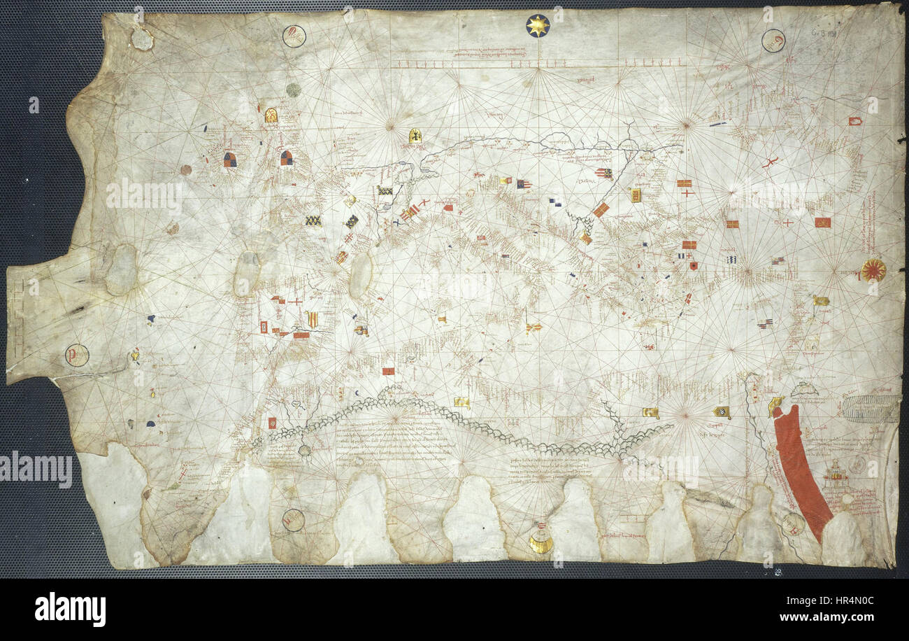 This 14th-century portolan chart by Guillem Soler is an important ...