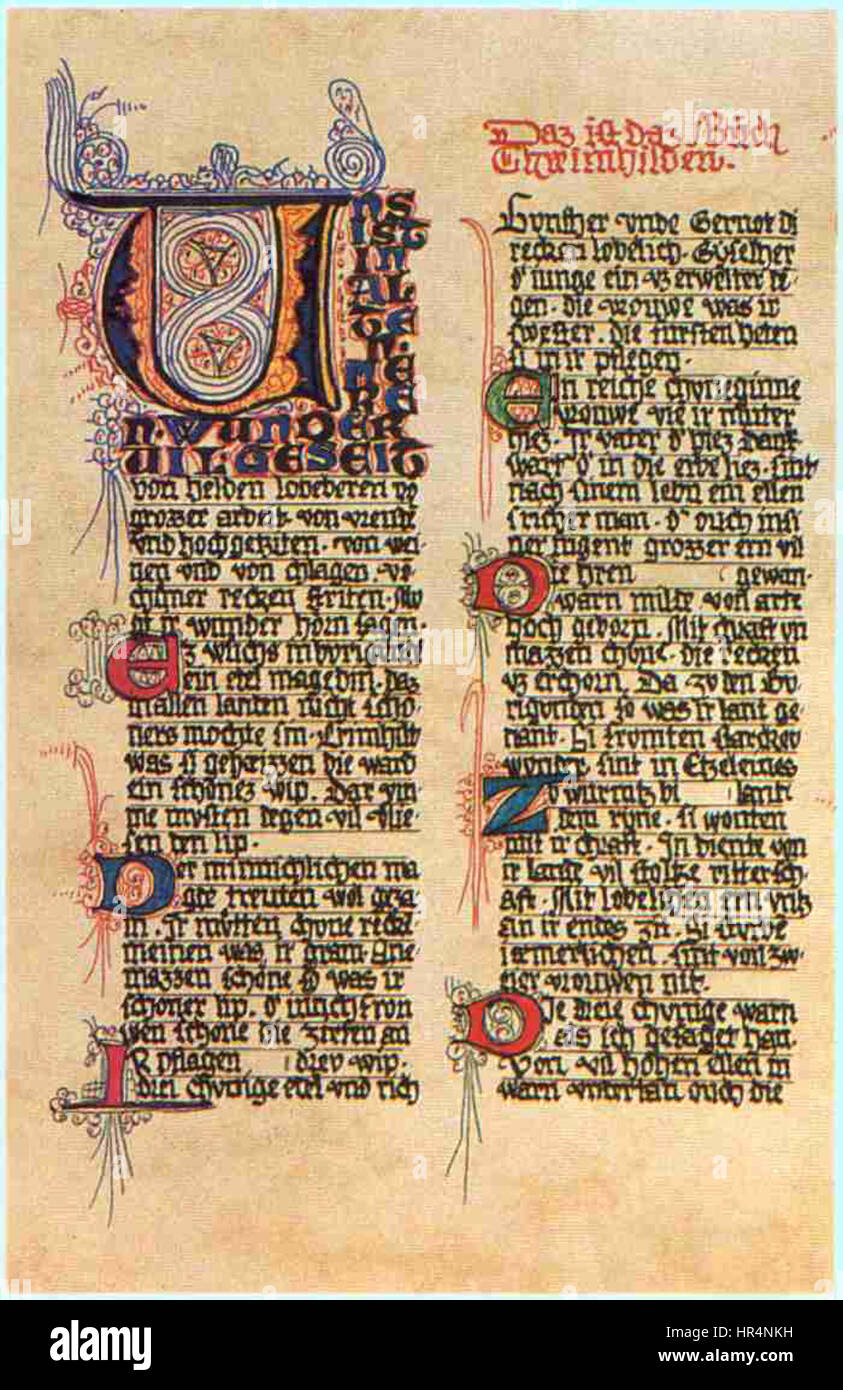 The 'Nibelungenlied' is an epic medieval German poem that recounts the ...