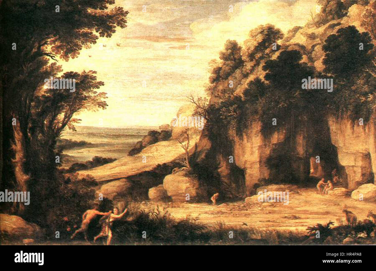 Paul Bril’s 'Pan and Syrinx' portrays the mythological story of Pan ...