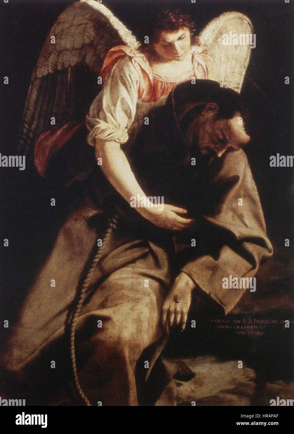 Orazio Gentileschi's 'St. Francis and the Angel' portrays the mystical ...